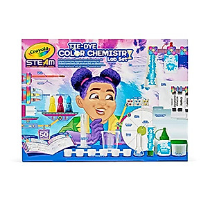 Crayola Tie Dye Color Chemistry Set for Kids, STEAM/STEM Activities, Educational Toy, Ages 7, 8, 9, 10