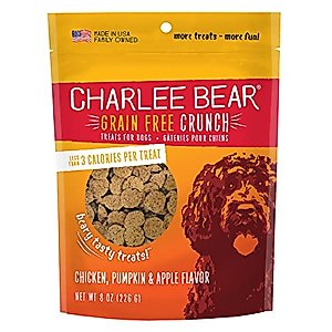 Charlee Bear Grain-Free Bear Crunch Chicken, Pumpkin & Apple Flavor - Net Wt 8 oz.