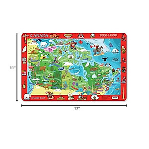 Crocodile Creek 2831-5 Canada 2-Sided Placemat, Red/Green/Blue