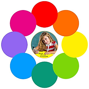 Colorful Dry Erase Dots Circles Whiteboard Marker Removable Stickers Spots Wall Decals for School Classroom Teachers Students Table & Desk, 8 Pack