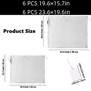 GONGKANGYUAN 12 Pcs Dust Bags for Purses and Handbags Satin Purse Storage Organizer With Drawstring Closure Handbag Protector (White)