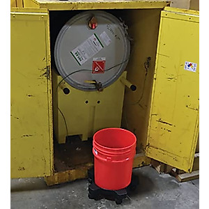 Vestil PDD-5 Drum Dolly Plastic, Black, 5-7 Gallon, 80# Capacity