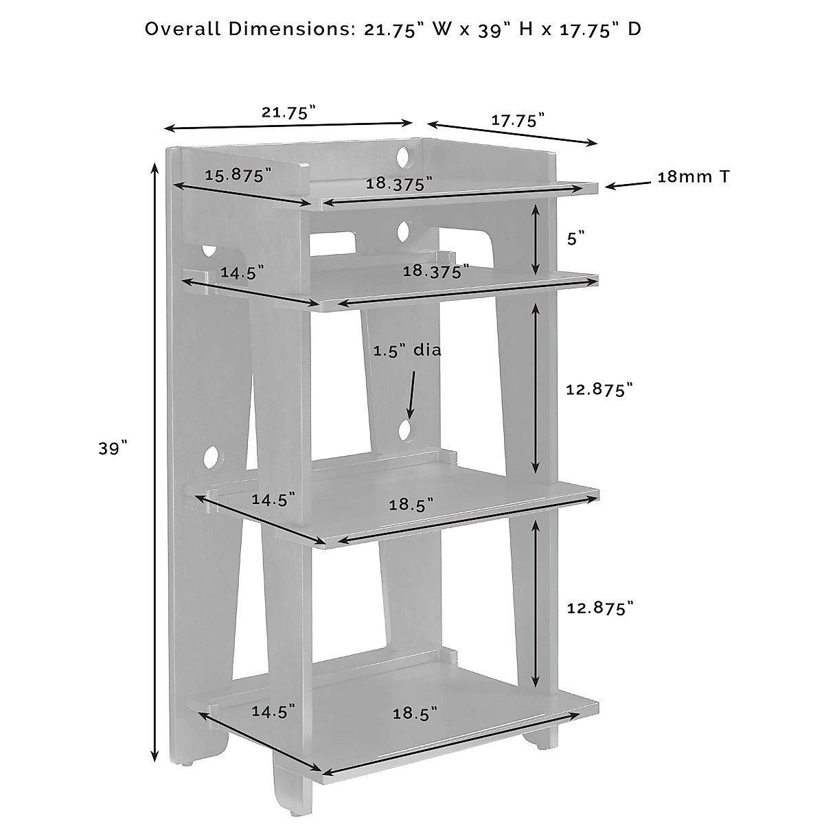 Crosley Furniture Soho Turntable Stand, Natural