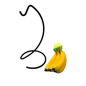 Banana Tree Holder Ripens Fruit Evenly Prevents Bruising and Spoiling Metal Black Matte