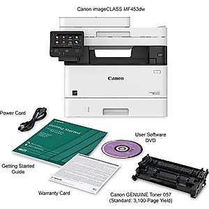 Canon imageCLASS MF453dw All-in-One Wireless Monochrome Laser Printer | Print, Copy, & Scan| | 5" Color Touch LCD | One Pass Duplex Scan