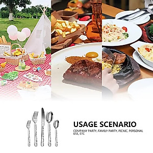 BXNSEN Silverware Set, 20 Piece Stainless Steel Flatware Set, Silverware Set for 4,Mirror Polished Cutlery Set, Tableware Set Includes Knife, Fork, Spoon