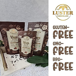 Luster Chocolate Rich Dark Cocoa Powder Unsweetened & Non GMO (16oz (454g) (1Ib))
