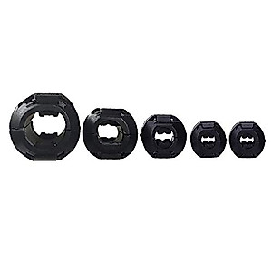 (Pack of 20pcs) Clip-on Ferrite Ring Core RFI EMI Noise Suppressor Cable Clip for 3mm/ 5mm/ 7mm/ 9mm/ 13mm Diameter Cable, Black