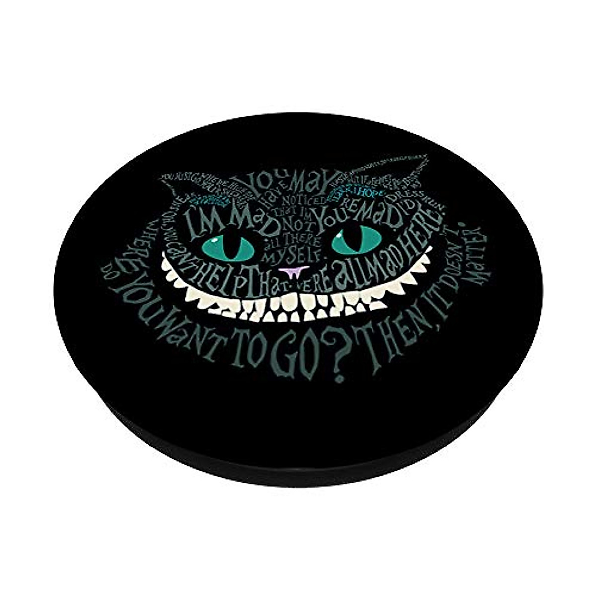 Cheshire Alice Cat We're All Mad Here Wonderland PopSockets PopGrip: Swappable Grip for Phones & Tablets