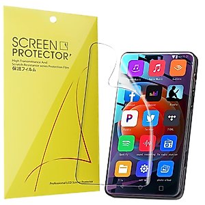 Lamshaw Compatible for MYMAHDI MP3 Player Screen Protector, [6 Pack] Full Coverage TPU Clear Film Compatible for MYMAHDI M400 4" MP3 Player (6 pack)