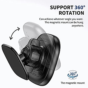 CAMOLO Magnetic Phone Mount, Car Phone Mount for Dashboard, 360° Adjustable Magnetic Wall Mount Compatible with Magsafe iPhone 14 13 12 Pro Max Mini