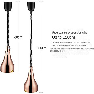 for Heating Food Lamp, Retractable Lamp for Heating Food, Pendant Lamp for Heating Food, Commercial Heating Lamp (D)