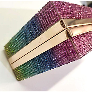 Classic Dollar Style Evening Bags With Diamond Shoulder Bag Wallet Clutch Crossbody Bag with Chain Strap (Multicolor)