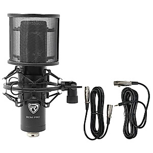 Rockville RCM PRO Studio/Recording Condenser Microphone w Samsung Capacitors, Black