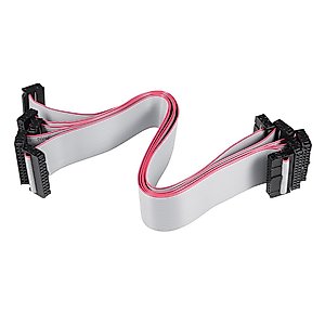 uxcell IDC 24 Pins Connector Flat Ribbon Cable Female Connector Length 30cm 2.54mm Pitch,5pcs