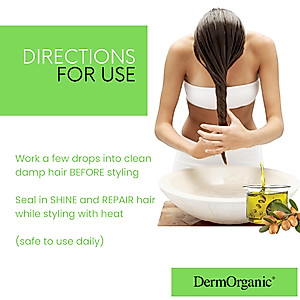 DermOrganic Organic Argan Oil - LEAVE IN TREATMENT 4 oz (1 PACK)