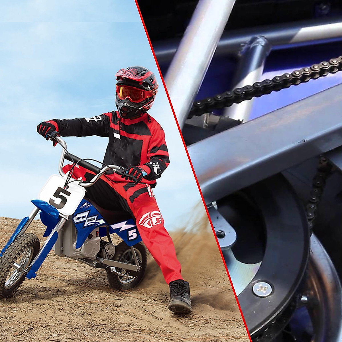 KAMIER 25H Roller Chain 10 Feet 480 Links Breaker for Razor MX350 MX500 MX650 SX500 RSF650 Dirt Bike E300 E200 E100 Electric Scooter ATV Quad Go Kart 47cc 49cc 2-Stroke Mini Pocket Rocket Bike Parts