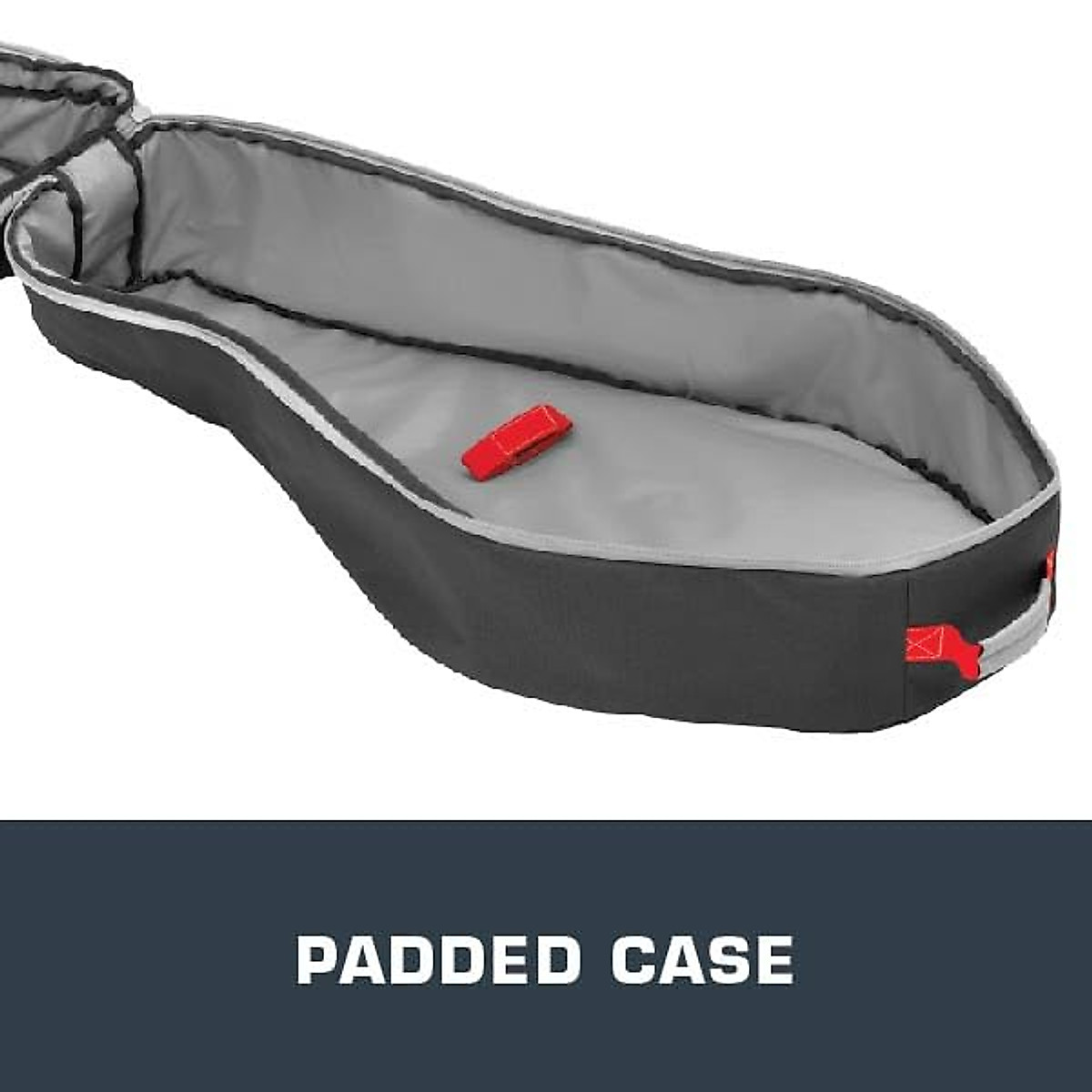 Allen Company Titan Krait Crossbow Case - Soft-Shell Design - Fits Scoped Narrow Limb Crossbows - Oversized Pockets for Bolts, Quivers, and More - Gray/Red - 37" x 19.5"