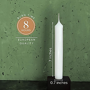 Simply Soson 7 inch White Taper Candles, Set of 45 Candle Sticks Bulk, Dinner Candlesticks Bulk, No Drip Candlesticks, Household Candles, Unscented Bulk Candlesticks, for Wedding, Spa, Restaurant