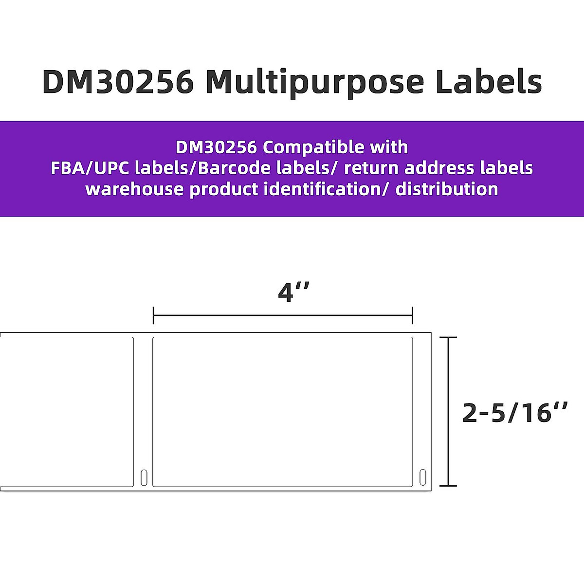 AveneMark 12 Rolls Compatible DYMO 30256 (2-5/16" x 4") Direct Thermal Labels Shipping Labels Compatible with Rollo, DYMO 4XL & Zebra Desktop Printers - 3600 Labels