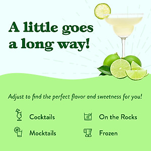 Jordan's Skinny Mixes Sugar Free Margarita Mix, Flavored Cocktail Mixer for Drinks, Fresh Lime Drink Flavoring for Cocktails & Mocktails, Low Calorie, Gluten Free, Keto Friendly, 32 Fl Oz, 1 Pack