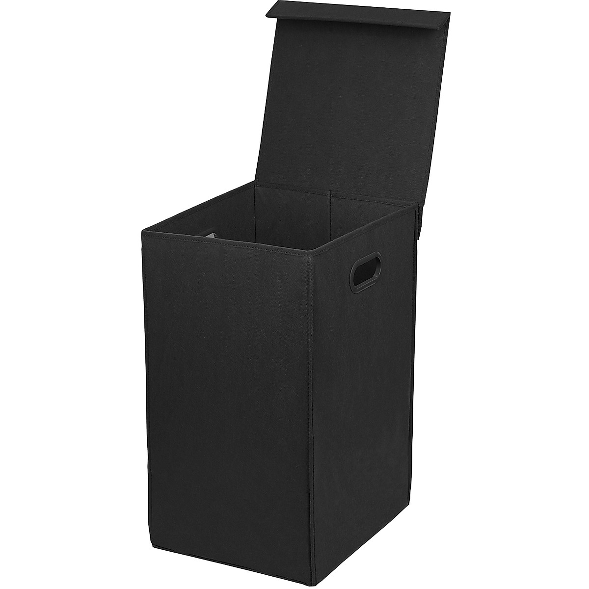 Simple Houseware Foldable Laundry Hamper Basket with Lid, Black