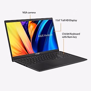 ASUS Vivobook 15.6" FHD Laptop | Intel Core i5-1135G7 | Intel Iris Xe Graphics | 20GB RAM | 1024GB SSD | Windows 11 Home | Black | Bundle with USB 3.0 Hub