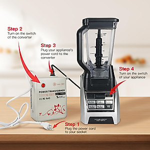 SUNSHUN 3000W Step Up Voltage Converter 110V to 220V, Step Up Transformer 110V/120V to 220V/240V with Temperature Protection for European Asian Appliances in The USA
