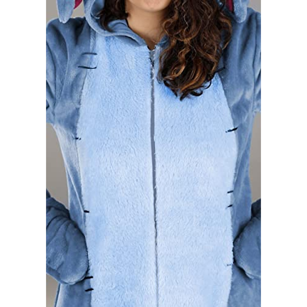 Fun Costumes Deluxe Adult, Eeyore Hooded Onesie Suit from Disney's Winnie the Pooh, Licensed Outfit for Halloween and Cosplay X-Large
