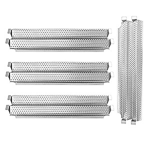 Heat Plate Shield Stainless Steel Gas Burner Cover Grill Replacement Parts for Viking VGBQ 30 in T Series, VGBQ 41 in T Series, VGBQ 53 in T Series, VGBQ30, VGBQ41, VGBQ53, 4 Pack Flame Tamers