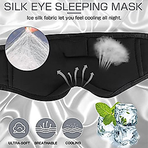 Sleep Mask with Bluetooth Headphones,LC-dolida Sleep Headphones Bluetooth Sleep Mask 3D Sleeping Headphones for Side Sleepers Best Gift and Travel Essential (Classical Grey)