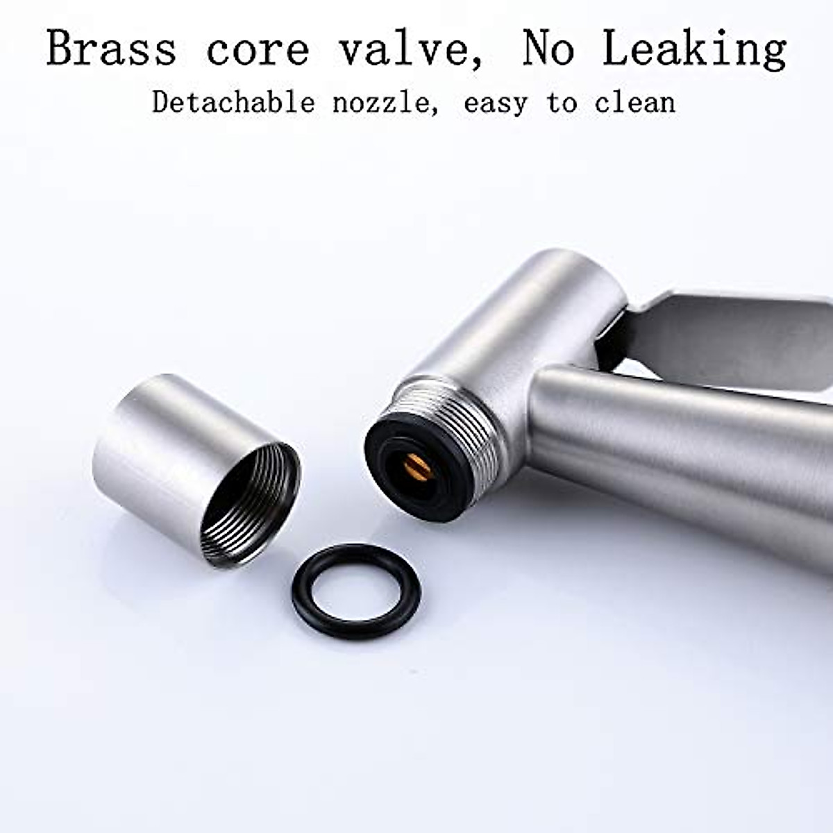 Handheld Bidet Sprayer Stainless Steel Sprayer Shattaf for Toilet, Brushed Nickel Bathroom Bidet Sprayer Head Only (01)