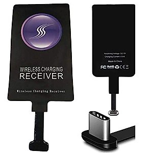 XYX Type C Qi Wireless Charger Receiver Charging Adapter Compatible with Samsung LG Motorola Sony Alcatel All Android Device Type-C