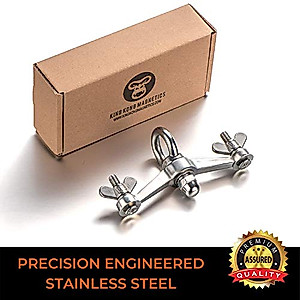 King Kong Magnetics Fishing Magnet Double Bracket to Hold 2X 60mm Neodymium Fishing Magnets - Strong Stainless Steel Design, Precision Engineered to Last | Double Your Chances of Finding Treasure