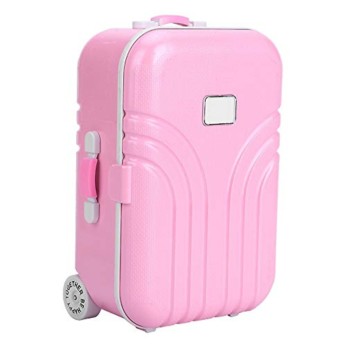 FILFEEL Baby Suitcase Toy, Childs Suitcase, Mini Luggage Box, Cute Plastic Rolling Suitcase Pink