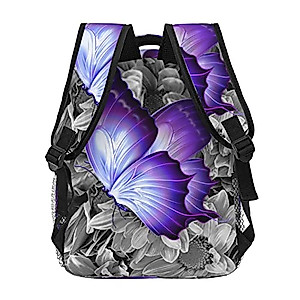 OGNOT Purple Butterfly Backpack For School,Large Travel Backpack,Lightweight School Bag College Laptop Backpack For Men Women