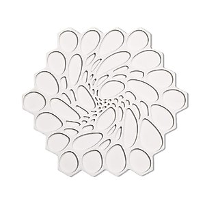 modern-twist 7 x 7" Hive Silicone Trivet, Heat Resistant Up To 675°F, Non Slip, Protects Table From Heat, Cloud, Pack of 1