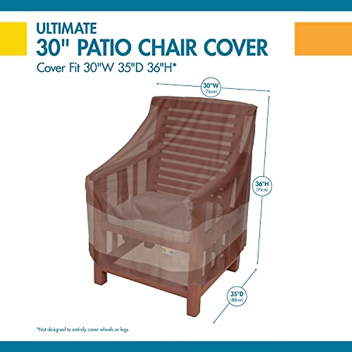 Duck Covers Ultimate Waterproof Patio Chair Cover, 30 Inch