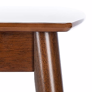 SAFAVIEH Home Collection Varda Walnut Manual Extension Dining Room Table