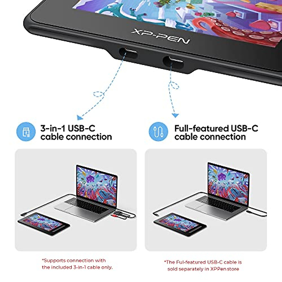 XPPen 10 inch Drawing Tablet Artist 10 2nd,Computer Graphics Tablet with X3 Stylus,Digital Drawing Pad with 8192 Levels Pressure Sensitive & 6 Shortcut Keys,Designed for PC,Laptop,Android(Black)