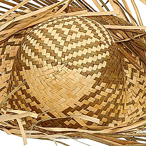 Zerodeko Beach Hat 2pcs Beachcomber Straw Hats, Hawaiian Straw Hats Summer Beach Hats Womens Hats