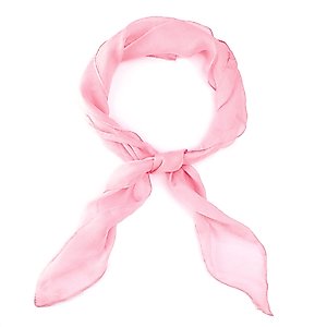 GCFIYPP 1950s Square Chiffon Scarf Sheer Square Neck Head Scarfs for Women,girls (Pink)