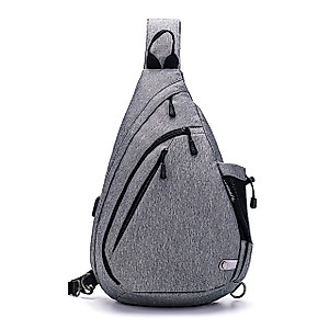 TurnWay 2023 Water-Proof Sling Backpack/Crossbody Bag/Shoulder Bag for Travel, Hiking, Cycling, Camping for Women & Men (GRAY)