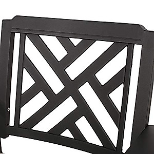 Christopher Knight Home Waterford Outdoor Dining Chairs, Light Beige + Antique Matte Black