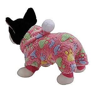 Small Dog Sweatshirt No Hood Flannel Clothing Fall Hooded Winter Cat and Pet Coats Winter Clothes for Dogs Large