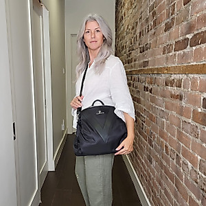 V-Style Convertible Backpack Purse (Double Black) Standart