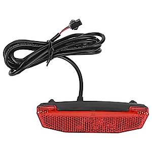 Bike Fender 6V-60V E-Bike Rear Light Electric Bicycle Tail Light E-Scooter Night Safety LED Warning Rear Lamp Waterproof/SM Connector Mud Guards (Color : Waterproof Connector)