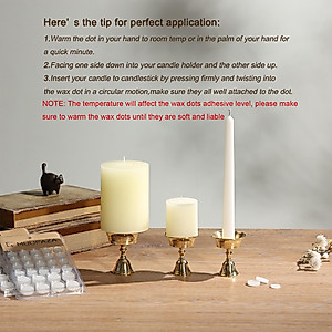 MUUFAZA Wax Dots for All Size Candles and Candle Holders,Candle Adhesive,Candle Sticky dots, Candle Accessories - (1 Pack,28 Dots)