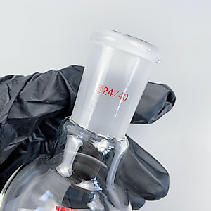 ADAMAS-BETA Lab Boiling Flasks 100ml Single Neck Boiling Flasks Borosilicate Glass with 24/40 Standard Taper Outer Joint