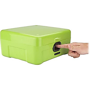 Barska AX12458 iBox Dual Biometric Secure Device Lock Box Security Safe, Green, Standard